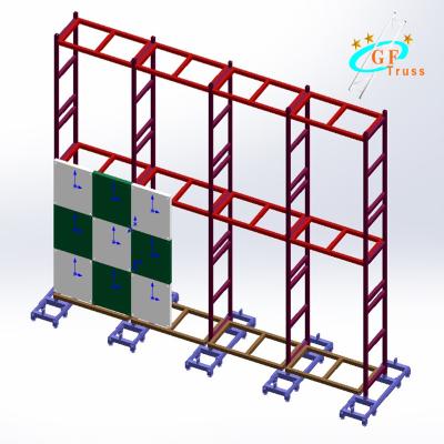 China Aluminum LED Screen Wall Ground Stand Support Truss For LED Cabinet for sale