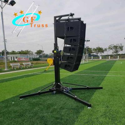 China Lift 300kg Hand Crank Stand Truss Wedding Tripod Speaker Stand for sale