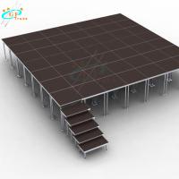 China Telescopic Portable Stage Risers With 5 Floors Stairs 7x7 Portable Stage Platform For Event for sale