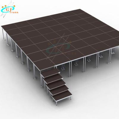 China Telescopic Portable Stage Risers With 5 Floors Stairs 7x7 Portable Stage Platform For Event for sale