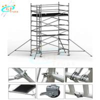 China Outdoor Removable Aluminum Telescopic Scaffold Tower Easy Install for sale