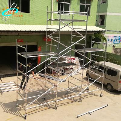 China OEM Aluminium Scaffold Tower 6m Platform Height With Outriggers for sale
