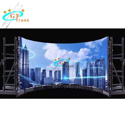 China Silver Black Ladder Shape LED Screen Truss 500*1000mm Size for sale