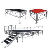 China 1.22*2.44m Mobile Aluminum Stage Platform Black Red Color for sale