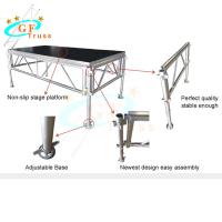 China Wooden Aluminum Stage Platform With Stair Guardrails for sale