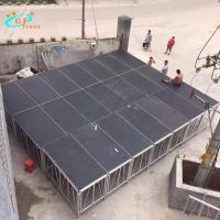 China Wooden Aluminum Stage Platform With Stair Guardrails for sale