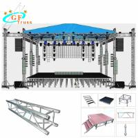 China Outdoor Events Portable Aluminum Stage For Truss Roof Systems for sale
