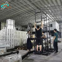 China Adjustable Height Led Screen Display Background Truss For Cabinets for sale