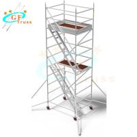 China 12m Height Telescopic Mobile Aluminum Scaffold Tower for sale