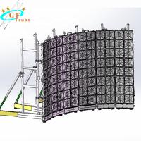 China Ladder Shape Curved LED Screen Truss Group Support Truss System for sale
