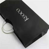 China SGS Personalized Paper Bags Custom Printed Black Luxury Paper Gift Bags With Handles for sale