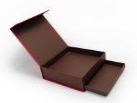 China Custom Made Double Drawer Rigid Cardboard Box Compressed Tea Gift Box for sale