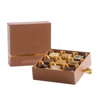 China Nine Grids Chocolate Rigid Cardboard Box Food Grade Multi Grid Drawer Storage Box for sale