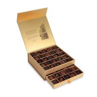 China Nine Grids Chocolate Rigid Cardboard Box Food Grade Multi Grid Drawer Storage Box for sale