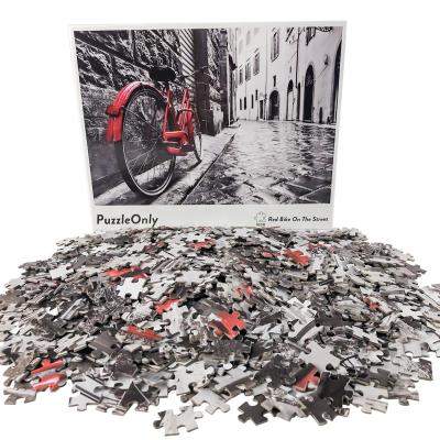 China 1000pcs Different Shape Custom Made Jigsaw Puzzle 1 Color Printing for sale