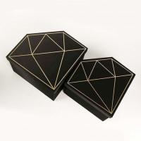 China FSC Custom Printed Diamond Flower Box Gold Hot Stamping Diamond Rose Box for sale