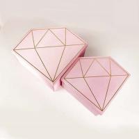 China FSC Custom Printed Diamond Flower Box Gold Hot Stamping Diamond Rose Box for sale