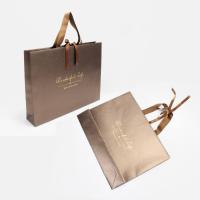 China Bright Gold Iridescent Paper Bags Screen Printing Brown Paper Gift Bags for sale