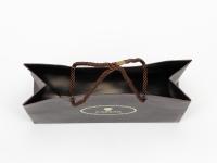 China Matt Coated Personalized Paper Bags Brown Chocolate Shopping Paper Bags for sale