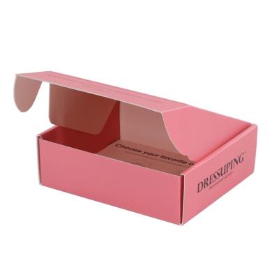 China Gloss Matt Varnishing Pink Mailer Shipping Box Cosmetics Packaging Boxes OEM Logo for sale
