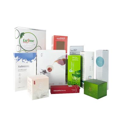 China OEM White Foldable Cardboard Boxes Spot UV Cosmetic Paper Box for sale