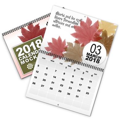 China Bulk Gift Oem Custom Calendar Printing Plastic Tear Off Wallpaper UV Coating for sale