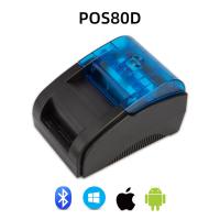 China POS80D Wireless Desktop Thermal Printer 80mm 50mm Roll 203DPI USB Bluetooth for sale