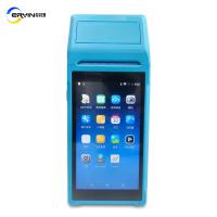 China Handheld Android PDA with Barcode Scanner Fingerprint Reader 58mm Thermal Printer 5000mAh for sale