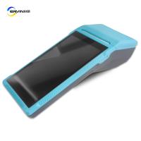 China Handheld Android PDA with Barcode Scanner Fingerprint Reader 58mm Thermal Printer 5000mAh for sale