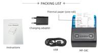 China Portable Wireless Thermal Receipt Mini Printer 58mm 70mm/s Bluetooth POS Printer for sale