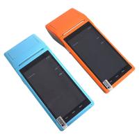 China Portable Android PDA with 58mm Thermal Printer 500HD Camera QR Code Scanner 5000mAh Battery for sale