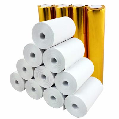 China 57x40mm Thermal Paper Jumbo Rolls ECG Waterproof Ultrasound Sticker Printer Label Paper for sale