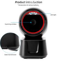 China 2D QR Desktop Barcode Scanner 158mmx92mmx94mm Auto-Sensing USB for Bill Payment for sale
