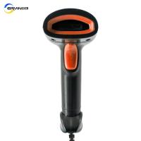 China Red LED Light Source 1D Barcode Scanner with Hands Free Scanning and Adjustable Stand for sale