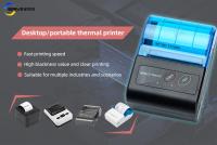 China 58mm Wireless Bluetooth Thermal Mini Printer 70mm/s Portable Bill Printer 1500mAh for sale