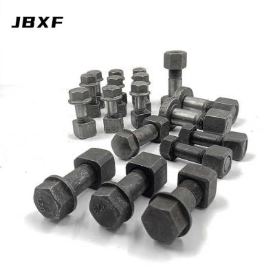 China Heavy Duty Excavator Track Shoe Bolts M24x120 Compatible With CAT 320 Komatsu PC200 Grade 10.9 Alloy Steel Anti-Corrosion Coating for sale