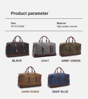 China Travel Waterproof Canvas Duffle Bag 40-50L Expandable Carry On Backpack for Men Business for sale