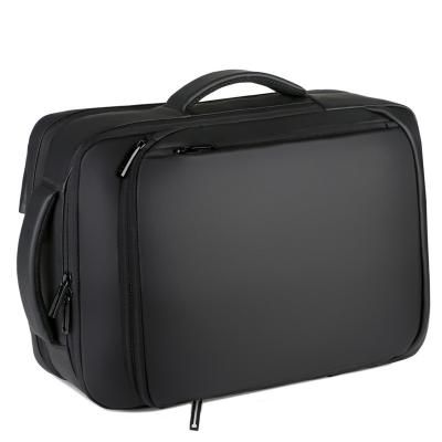 China Black BSCI Business Travel Backpack Laptop Teenager Mens Backpack With USB Charger 180 Degree Opening for sale