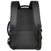 China Black BSCI Business Travel Backpack Laptop Teenager Mens Backpack With USB Charger 180 Degree Opening for sale