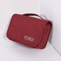 China Waterproof Hanging Toiletry Bag 300D Fabric Travel Cosmetic Organizer Large Capacity for sale