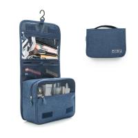 China Waterproof Hanging Toiletry Bag 300D Fabric Travel Cosmetic Organizer Large Capacity for sale