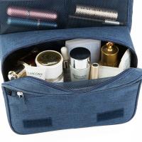China Waterproof Hanging Toiletry Bag 300D Fabric Travel Cosmetic Organizer Large Capacity for sale