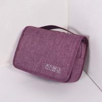 China Waterproof Hanging Toiletry Bag 300D Fabric Travel Cosmetic Organizer Large Capacity for sale