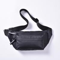 China Water Repellent Nylon Sport Waist Bag 2 Zipper Pockets Adjustable Strap Custom Logo for sale