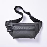 China Water Repellent Nylon Sport Waist Bag 2 Zipper Pockets Adjustable Strap Custom Logo for sale
