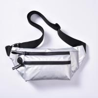 China Water Repellent Nylon Sport Waist Bag 2 Zipper Pockets Adjustable Strap Custom Logo for sale