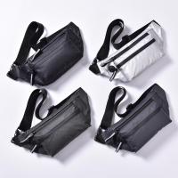 China Water Repellent Nylon Sport Waist Bag 2 Zipper Pockets Adjustable Strap Custom Logo for sale