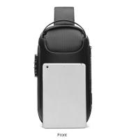 China Anti Theft Crossbody Sling Bag USB Charging Oxford Fabric Chest Bag 10L for sale