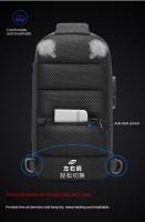China Anti Theft Crossbody Sling Bag USB Charging Oxford Fabric Chest Bag 10L for sale