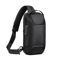 China Anti Theft Crossbody Sling Bag USB Charging Oxford Fabric Chest Bag 10L for sale